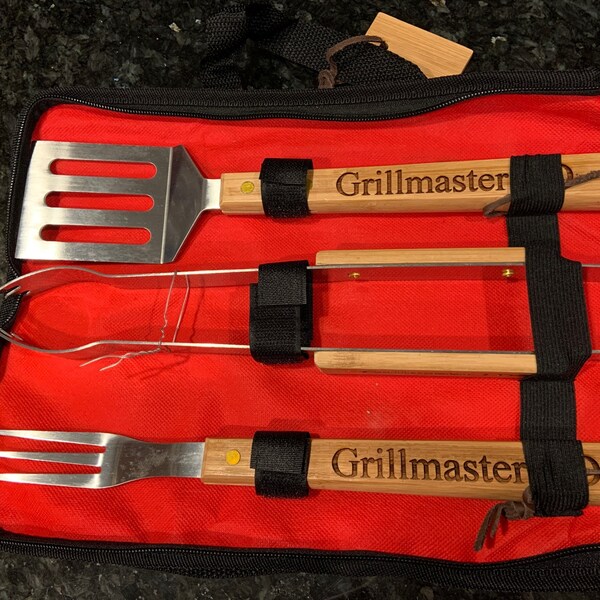 Personalized BBQ Grill Set, Grilling Gifts for Men, Personalized Grill ...