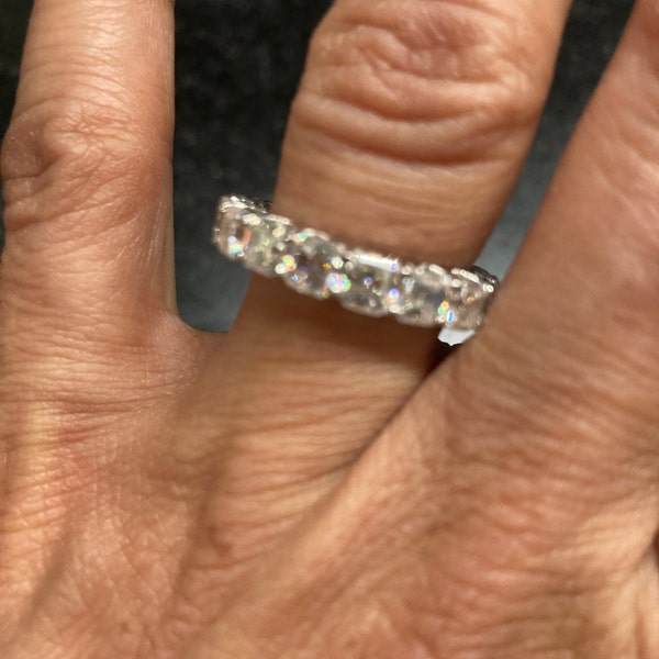 Brown Diamond Eternity Band, Simulated Chocolate Diamond, Cubic ...