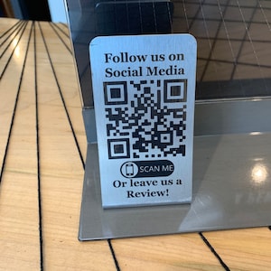 Metal QR Codes-business Logo Restaurants Menu QR Code Sustainable and ...