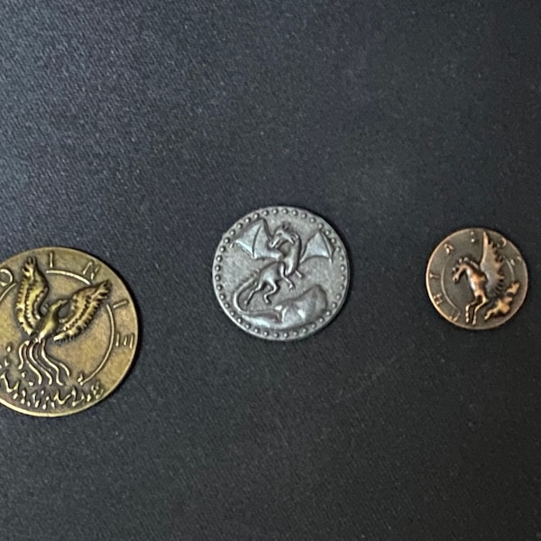 Mythological Creatures Themed Gaming Coins - Medium 25mm (12-pack) - Etsy