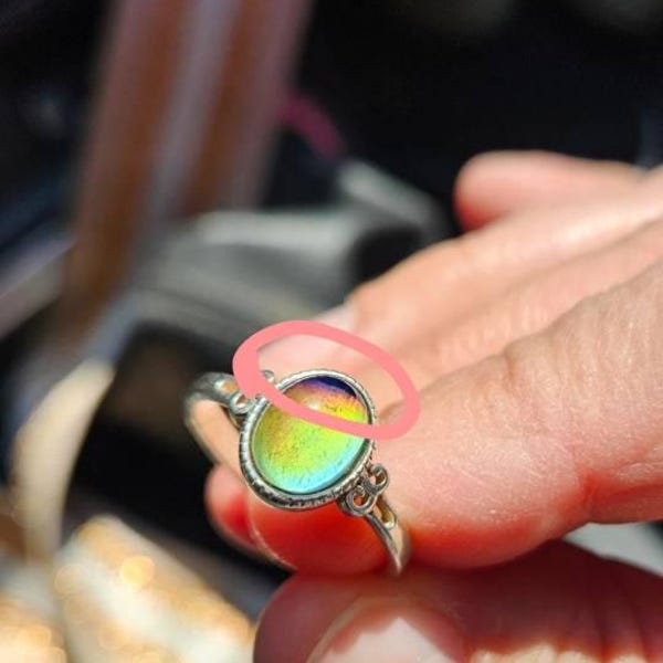 Princess of the Ocean - Mood Ring - Adjustable - 5 Mm - Sterling Silver ...
