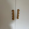 Wavy Wood Curvy Pulls for Cabinet Door Screws. Figured Squiggly Ethnic ...