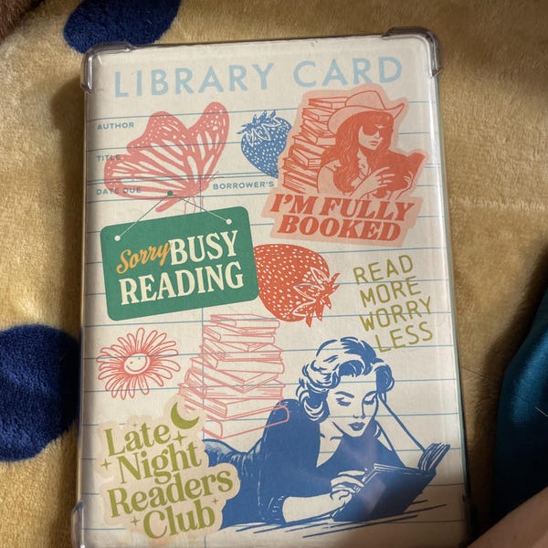 One More Chapter Kindle Insert Printable, Bookworm Blue Sky Birds ...