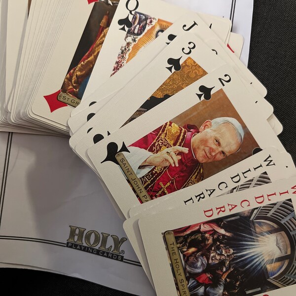 Holy Playing Cards® Catholic Saints Deck - Unique Religious Gift for ...