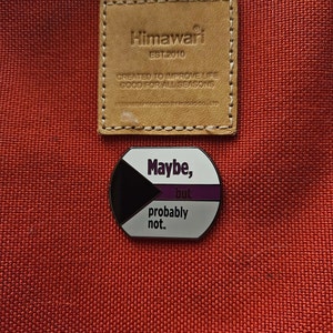 Maybe but Probably Not Gray Ace Demi Pride Enamel Pin in Demisexual ...