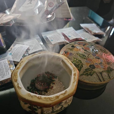 Floral Match Set 4 Incense Matches & Burner Incense Matches Scented ...