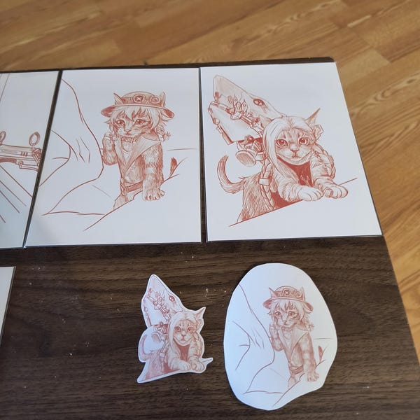 Arcane Jinx & Ekko and Viktor Cats Mini Full Color Prints - Etsy