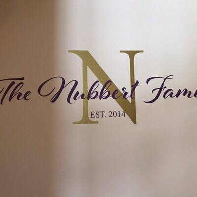 Family Name & Initial Personalised Wall Sticker Living Room Kitchen ...