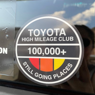 Toyota High Mileage Club Vinyl Sticker 4WD 4X4 Japanese Vintage Retro ...