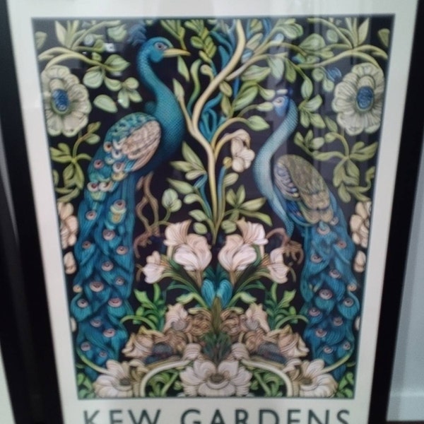 William Morris Peacock Print, Kew Gardens Print, London Print, William ...