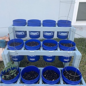 2 Tier Bucket Garden Plans - Etsy