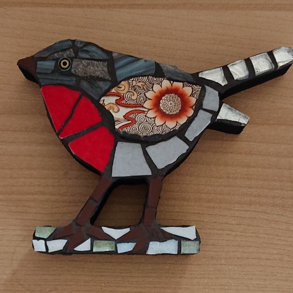Mosaic Robin (free Standing) - Etsy
