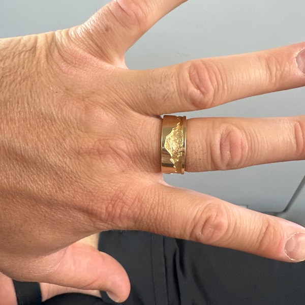 The 9 Planets Ring - 18k Gold, Gibeon Meteorite and 9 Gemstones - Etsy