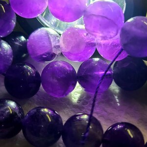 Matte Amethyst Beads Natural Gemstone Round Loose 4mm 6mm | Etsy