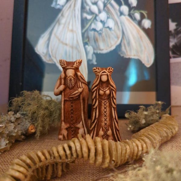 Freya and Odin Statue / Odin and Freya Figurines Are Made of Natural ...