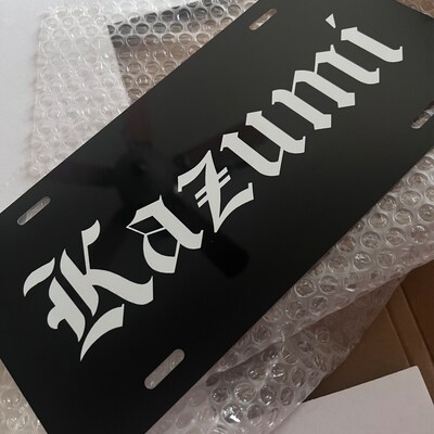 Custom Goth Text License Plate Personalized Car Accessories Goth Decor ...