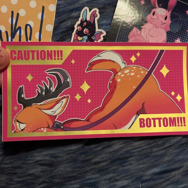 Furry: Caution!!! Top//vers//bottom Stickers - Etsy