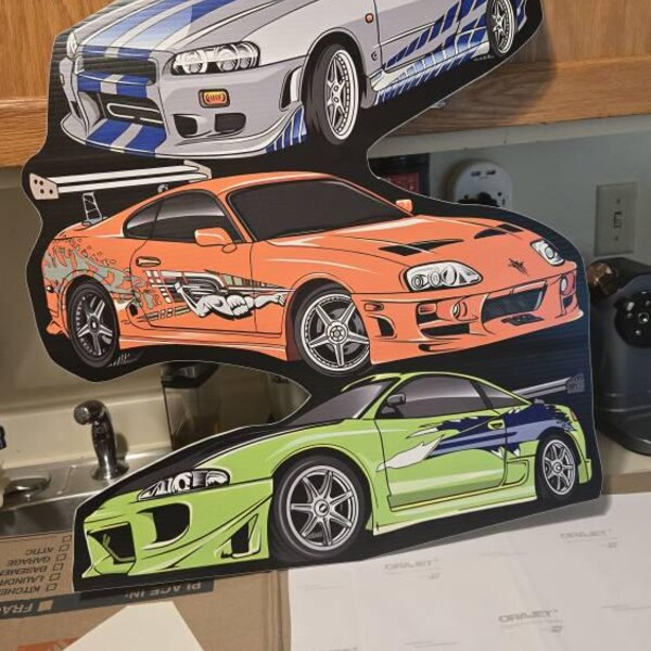 Fast and the Furious Prop Cutout Birthday Decoration Two Fast to ...