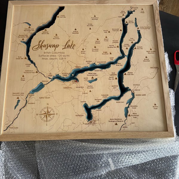 Digital File PDF, SVG - Oneida Lake, New York Map, Bathymetric Depth ...