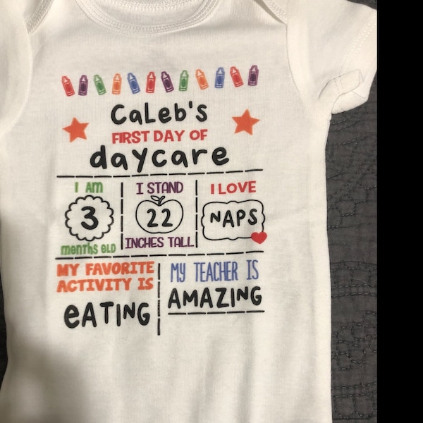 Baby and Kids Daycare Preschool Kindergarten Shirt and Onesie ® Perfect ...
