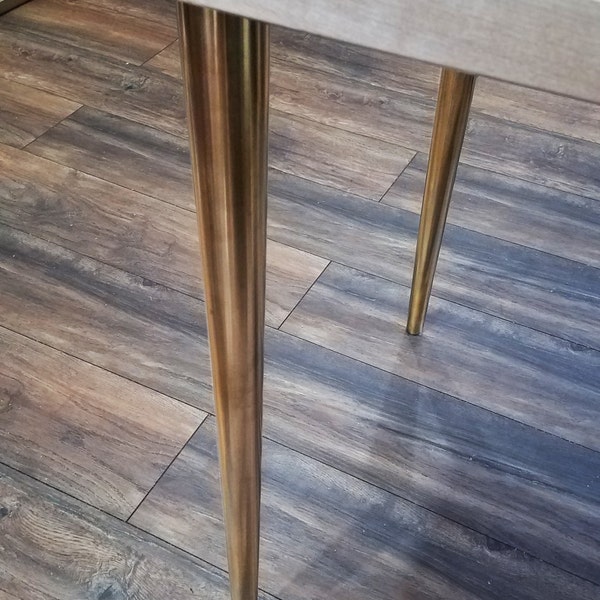 Set of 4 Gold Tapered Dining Table Metal Legs, Dining Table Legs, Live ...