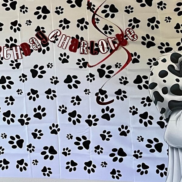 Dalmatian Themed Birthday Banner With Name - Etsy