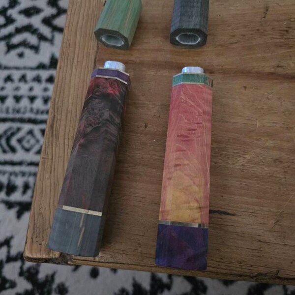 Japanese Style Octagonal Wooden Resin Handle Material DIY Making ...