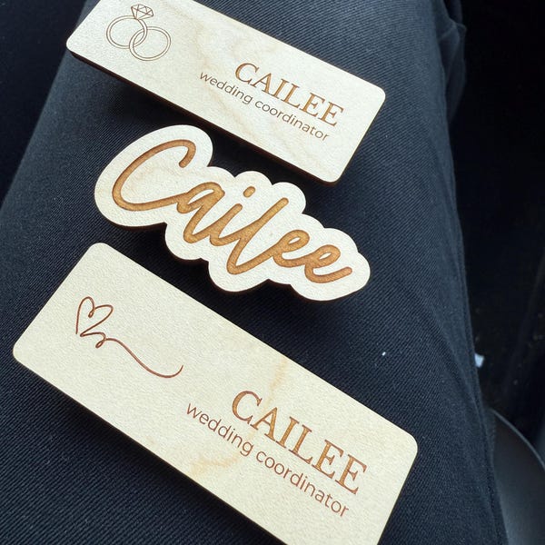 Personalized Magnetic Name Badges Custom Engraved Employee Work Badge ...