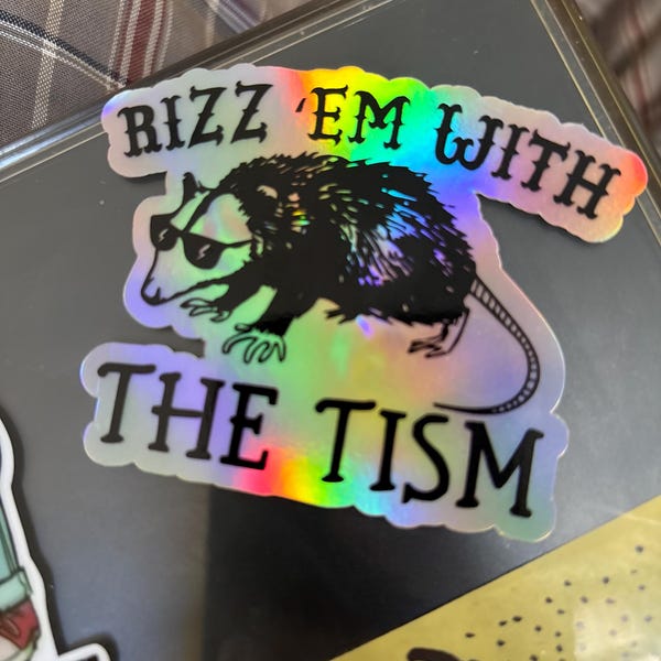 Rizz Em With the Tism Waterproof Weatherproof Vinyl Sticker Decal - Etsy