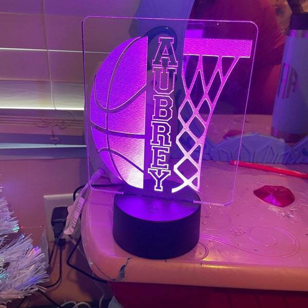 Basketball Personalized LED Light - Etsy
