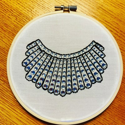 Ruth Bader Ginsburg Beginners Embroidery Kit RBG Dissent Collar ...