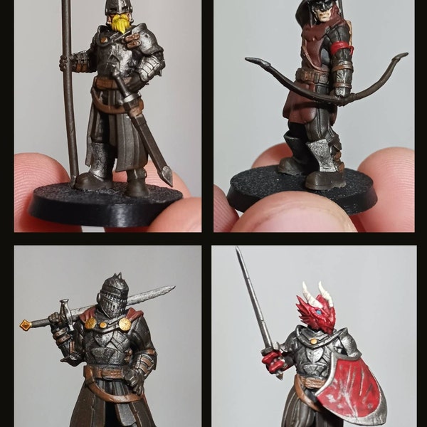 9PC Village Guards, Dnd Miniature Guards for Table Top Games, Wargames ...