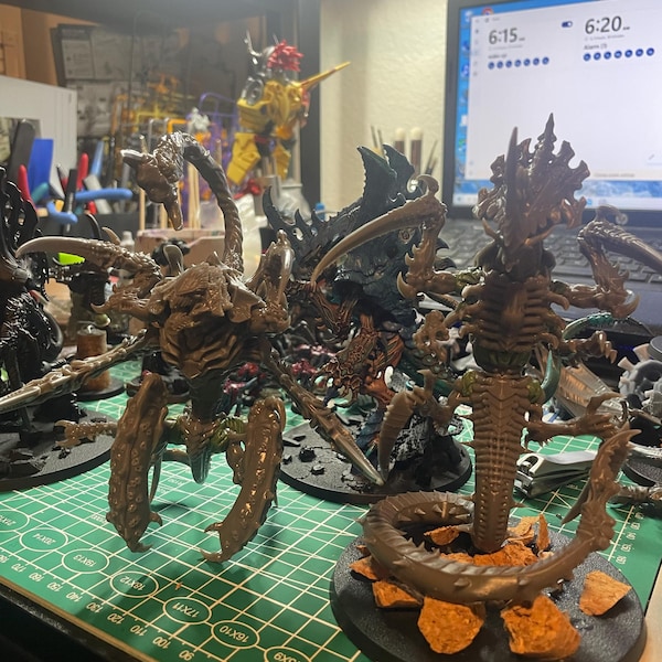 Painted Tyranid Flying Tyrant Leviathan Space Bug Overlord 3d Printed ...