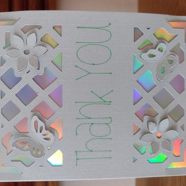 SVG: 3D Floral Card Blank Insert Card. Cricut Joy Friendly. Draw and ...