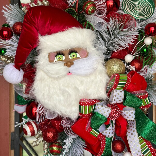 Santa Claus Wreath Attachment, Kris Kringle Wreath Attachment, Santa ...