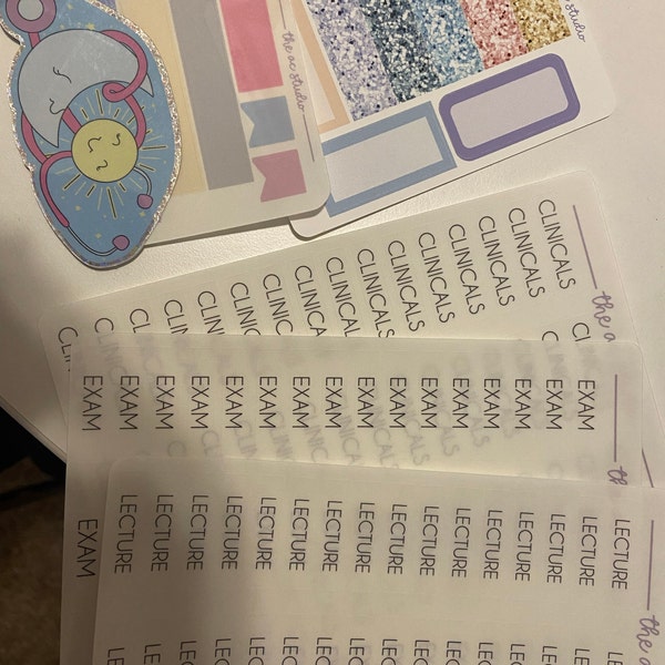 Nursing School Class Binder Labels Stickers, Nursing Student Stickers ...