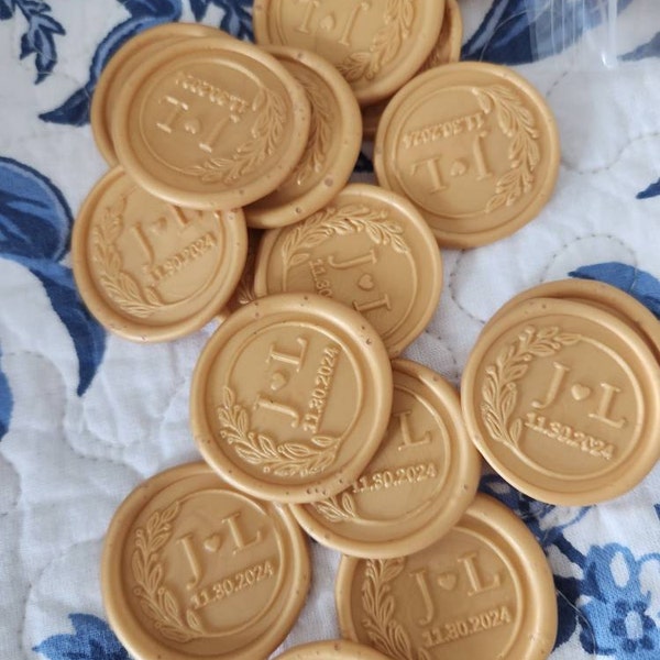 Custom Wax Stamps for Wedding Invitations, Custom Wedding Initials Wax ...