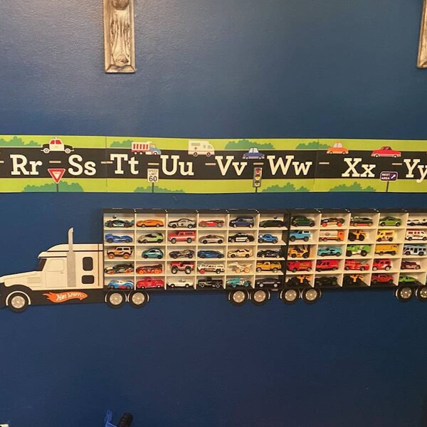 Mack Truck Cars Toy Shelf Storage for Hot Wheels Cars Display Showcase ...