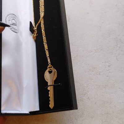 Gold Set Lock Key, Gold Filled Set Lock and Key, 18K GF, Dainty Gold ...