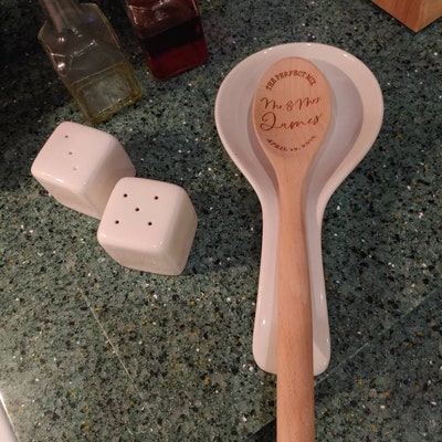 The Perfect Mix Mr. and Mrs. Wood Mixing Spoon Personalized Custom Last ...