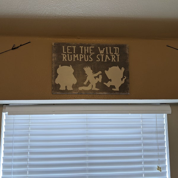 Nursery Decor - Let the Wild Rumpus Start - Wood Sign - Where the Wild ...