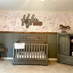 AILEEN Border Frame Nursery Decor Watercolor Flowers Pink Blue Pastel ...