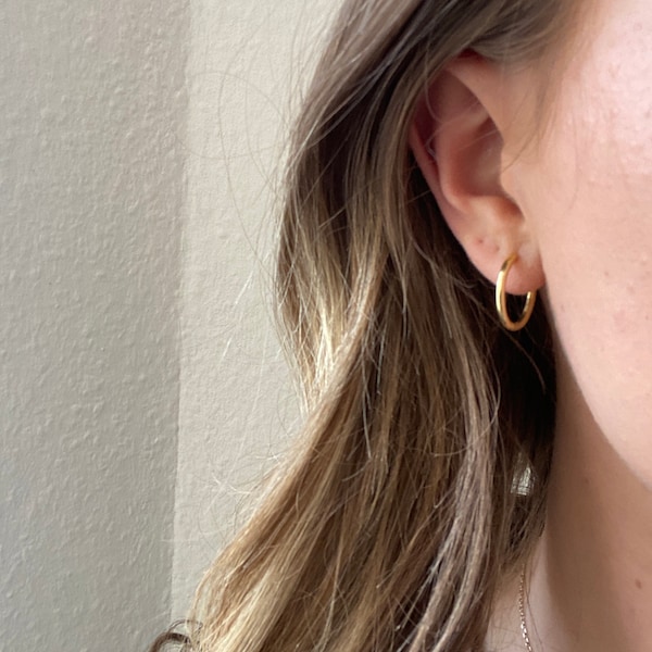 Delicate Hoop Gold * Small Hoop Earrings Silver * Fine Earring * Gold ...