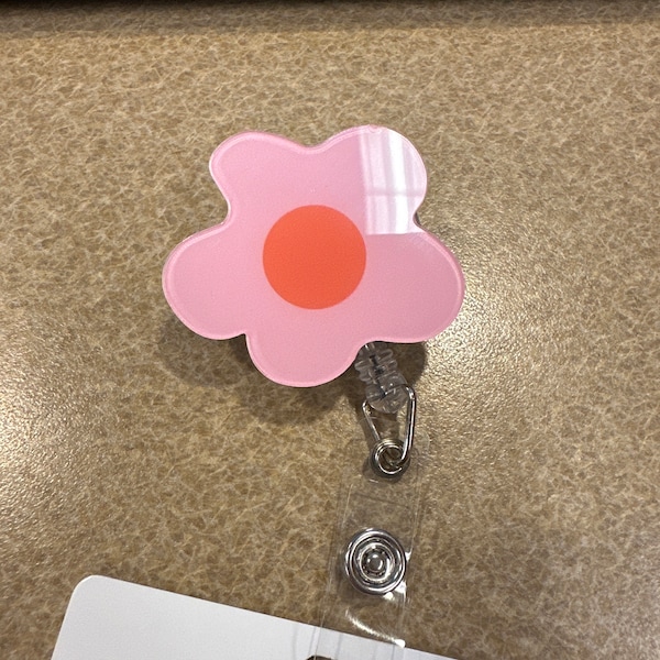 Cute Flower Badge Reel, Pastel Badge Reel, Nurse Badge Holder ...