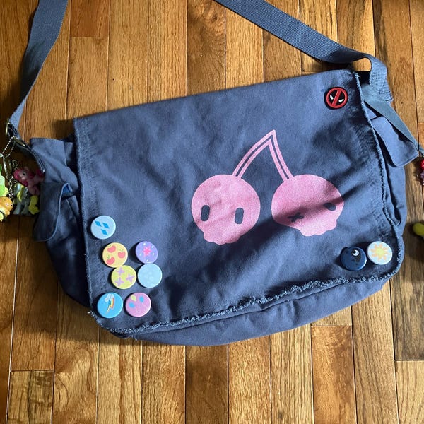 Kitsune Udon Bag Asian Fox Messenger Bag Anime Fox School Bag Canvas ...