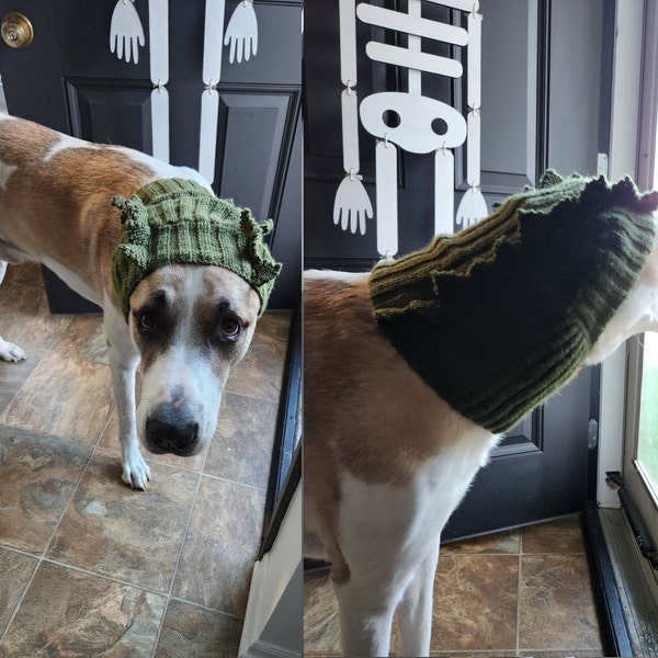 Devil Dog Snood, Dog Devil Horns, Halloween Pet Costume, Knit Dog ...