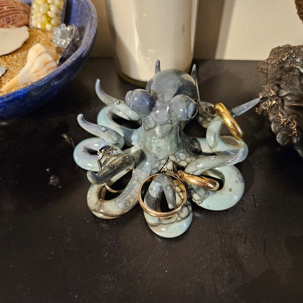 Handmade Tabletop Ceramic Octopus Sculpture reef Rider is the Perfect ...