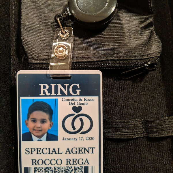 Usher Gift Security ID Badge With Badge Reel - Wedding Party ...