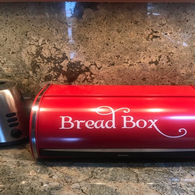 Bread Box Vinyl Decal Sticker Kitchen Breadbox Bread Bin Label SWASH - Etsy