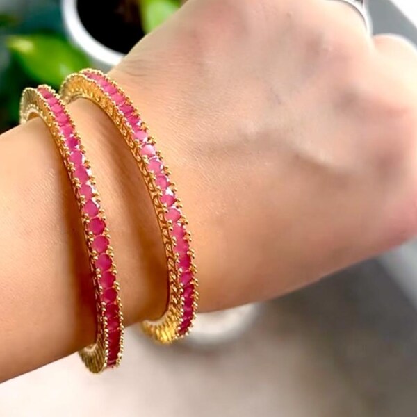 Ruby Bangles /indian Bangles/gold Bangle/ruby Bracelet/bridal Bangles ...
